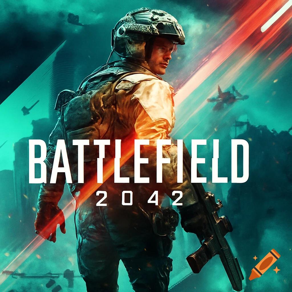 A soldier is holding a rifle, with the title Battlefield 2042 over the ...