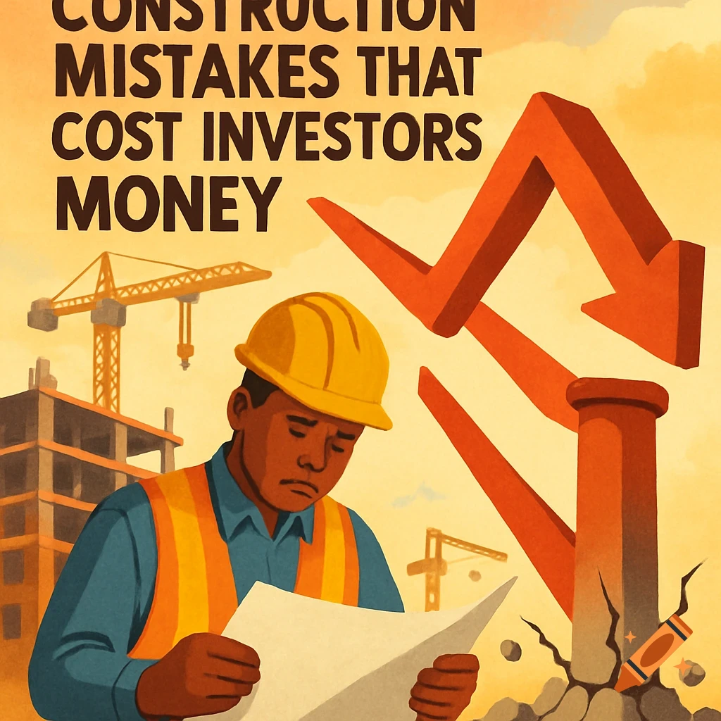 A stylized illustration of a worried construction worker holding papers ...