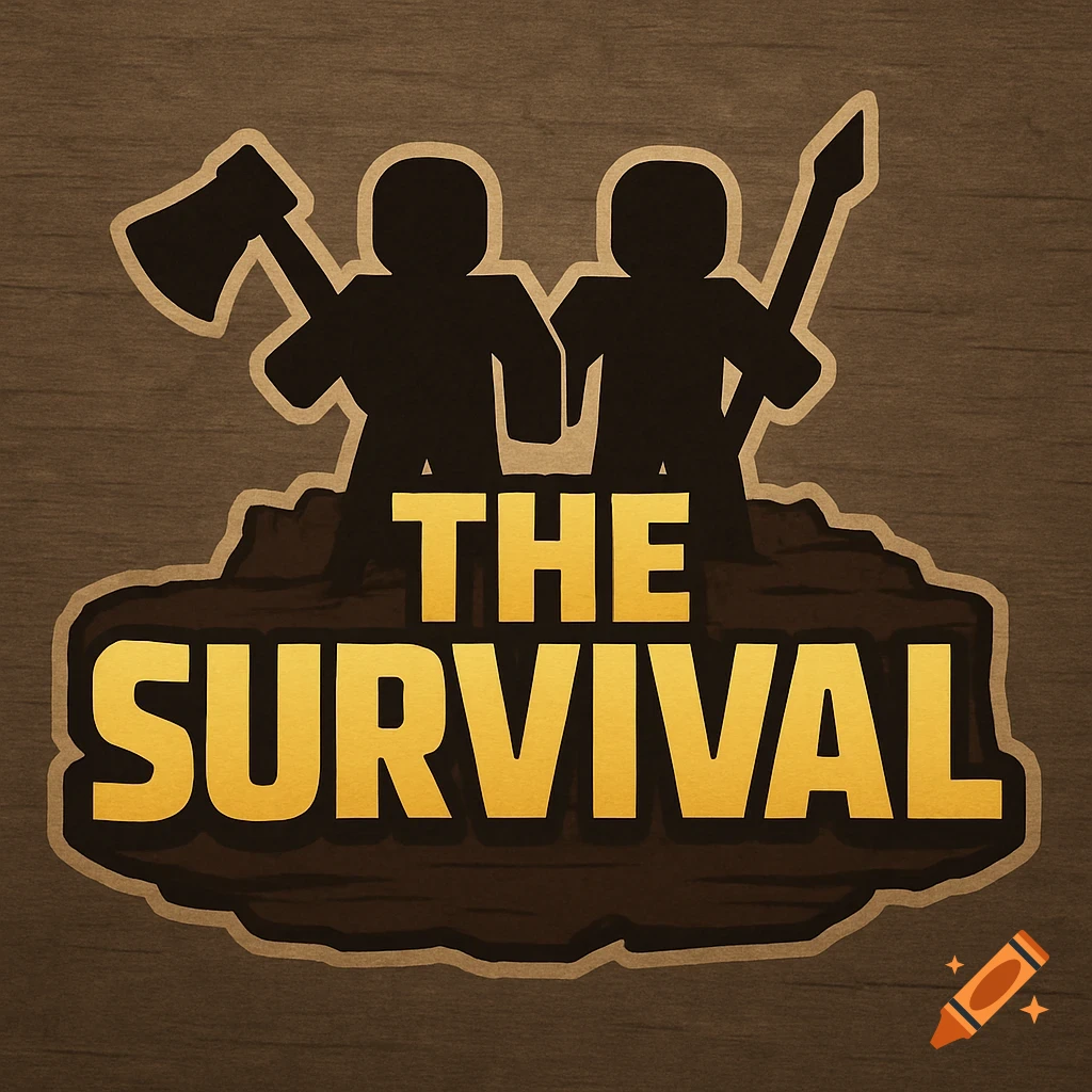 Game logo for The Survival featuring two stylized blocky figures ...