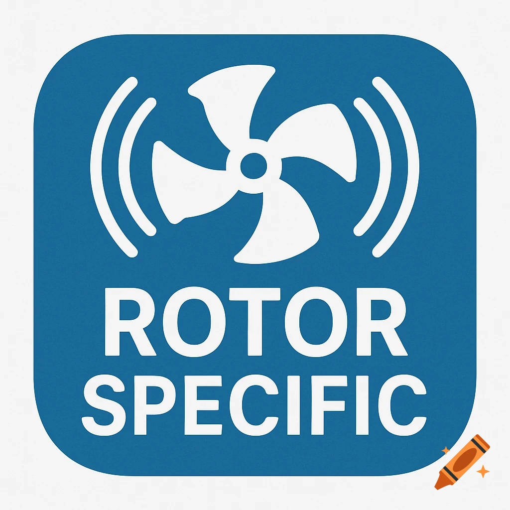 Blue rounded square icon with white rotor symbol and text 'ROTOR ...