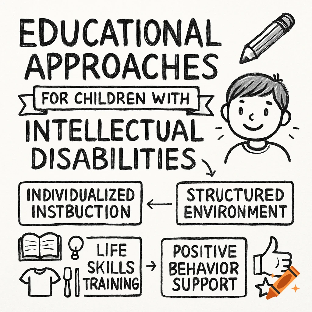 Sketch note diagram on educational approaches for children with ...