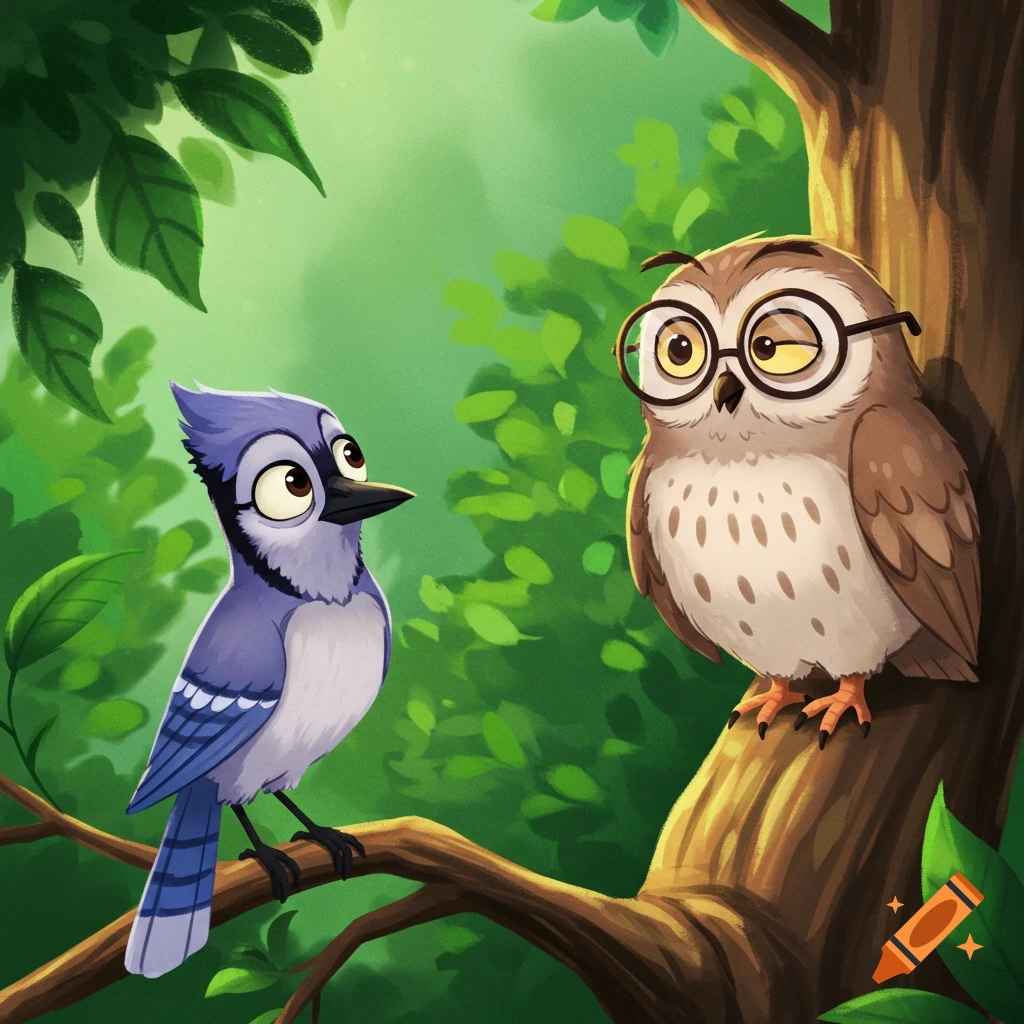 Cartoon Blue Jay