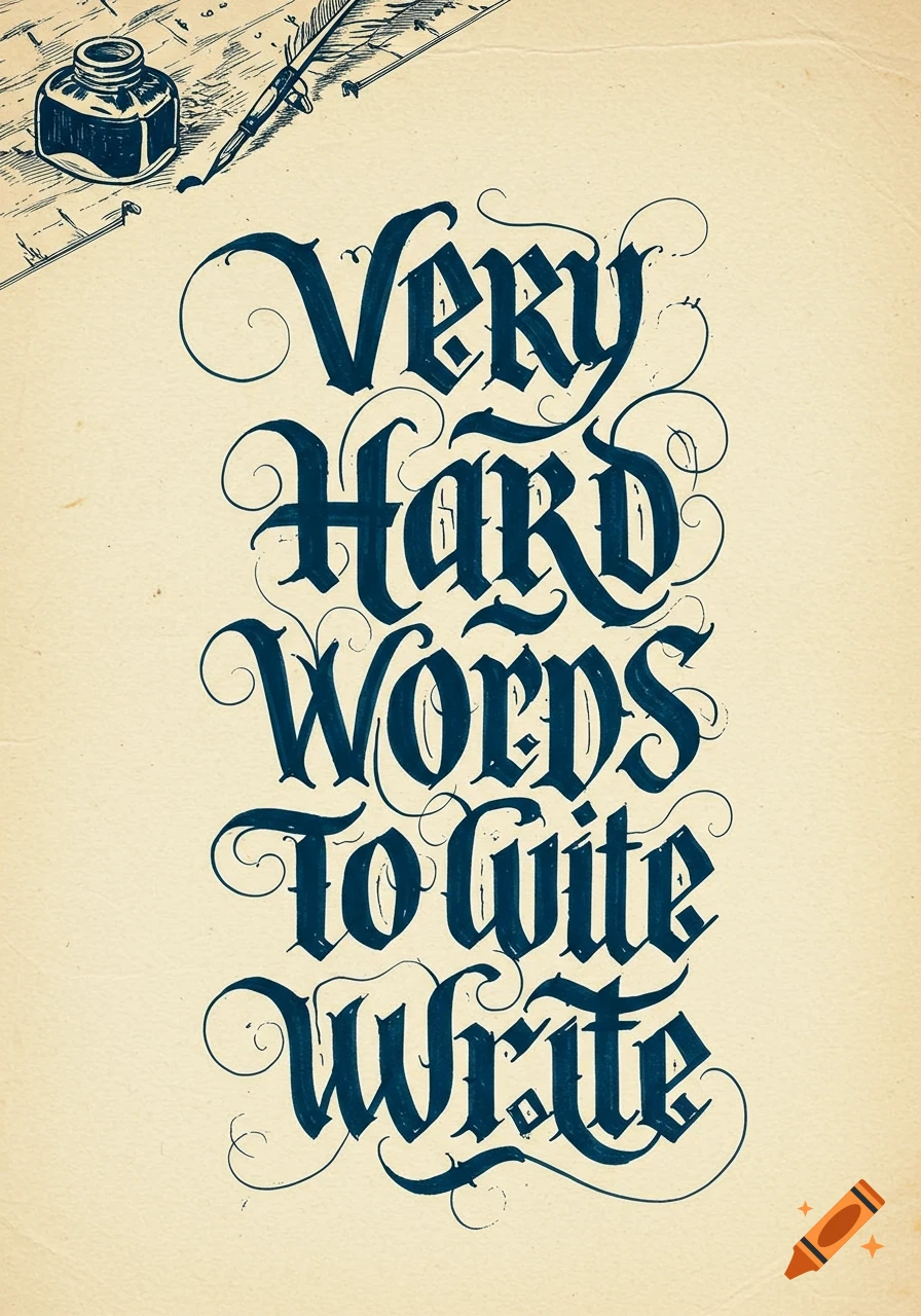 Calligraphy images created on Craiyon