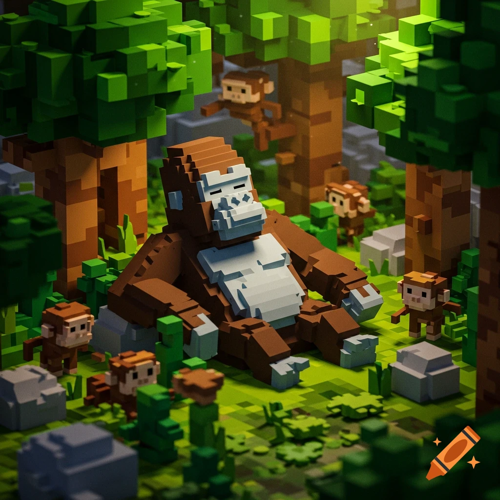 Voxel Art images created on Craiyon