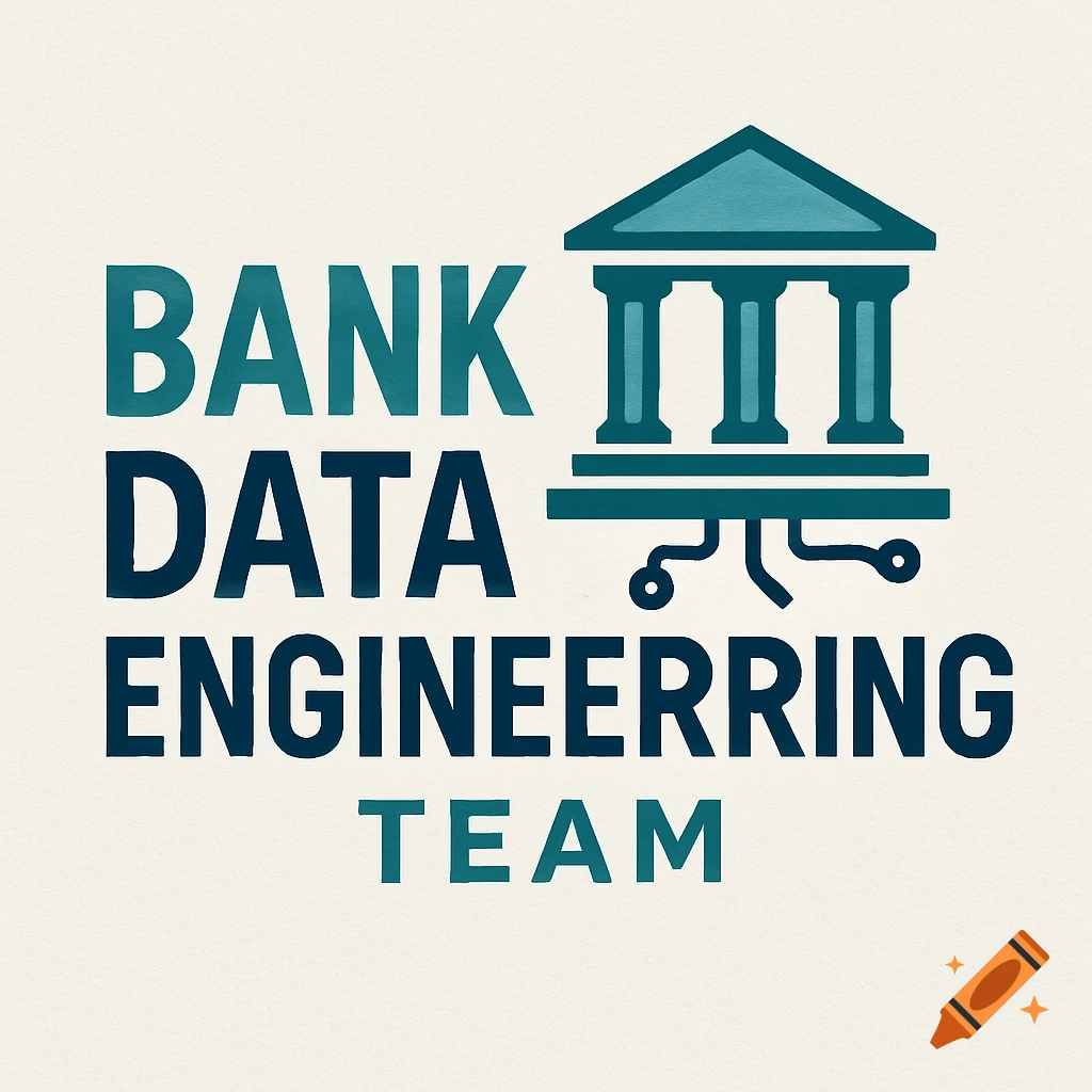 Logo for Bank Data Engineering Team featuring a stylized bank building ...