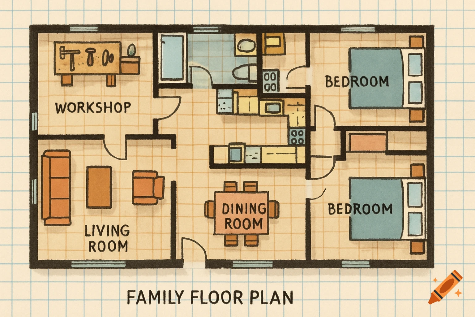 Floor Plan images created on Craiyon