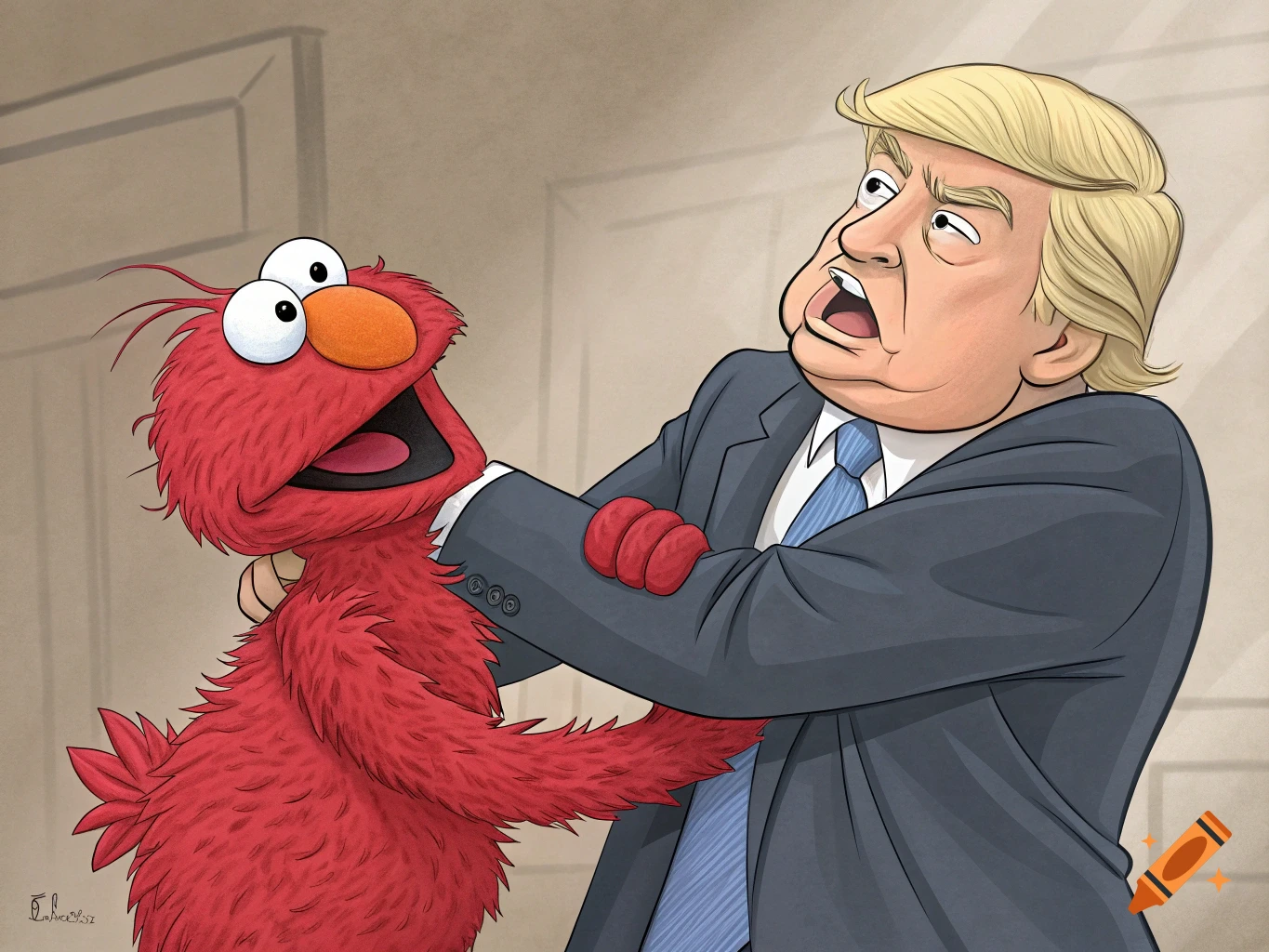 Political Caricature images created on Craiyon