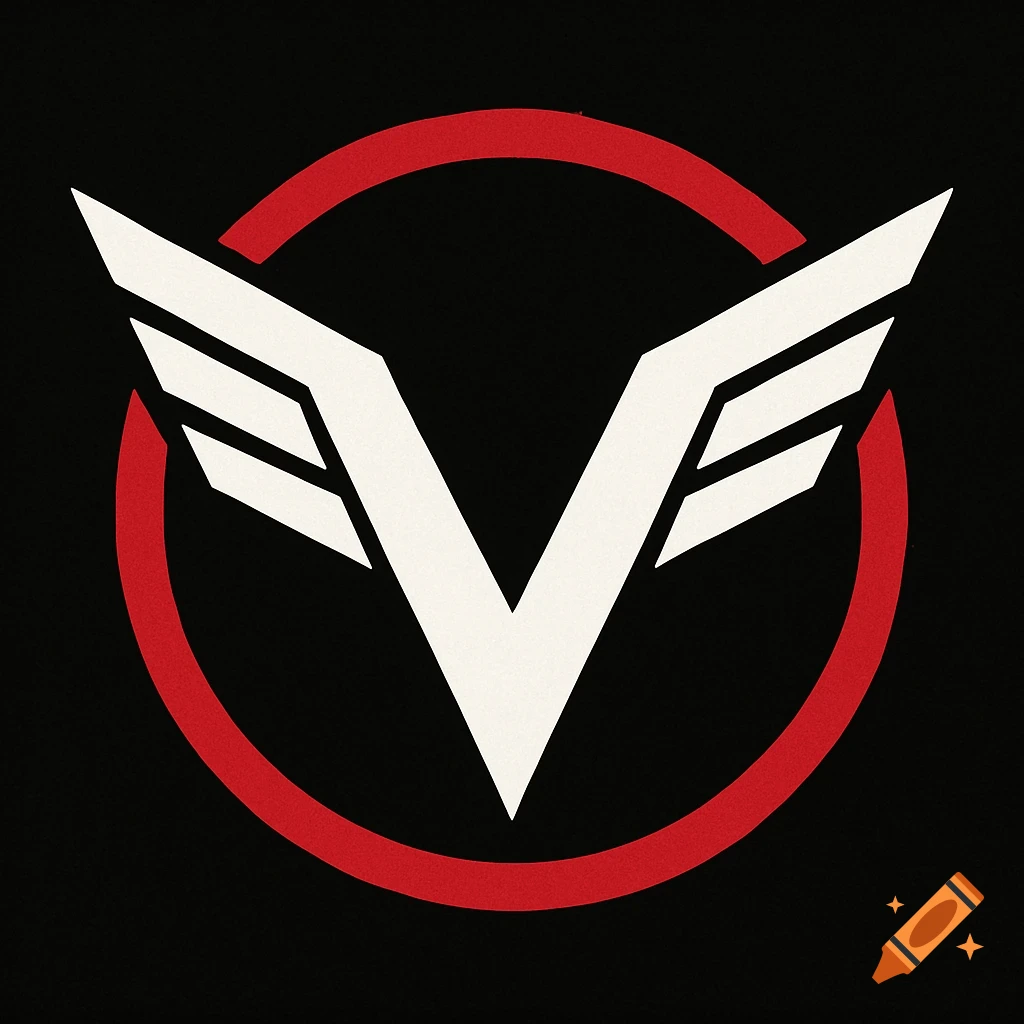 Viltrumite logo featuring a white V with wings inside a red circle on a ...