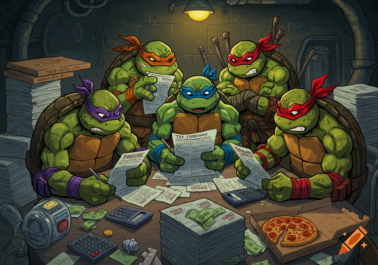 Teenage Mutant Ninja Turtles images created on Craiyon