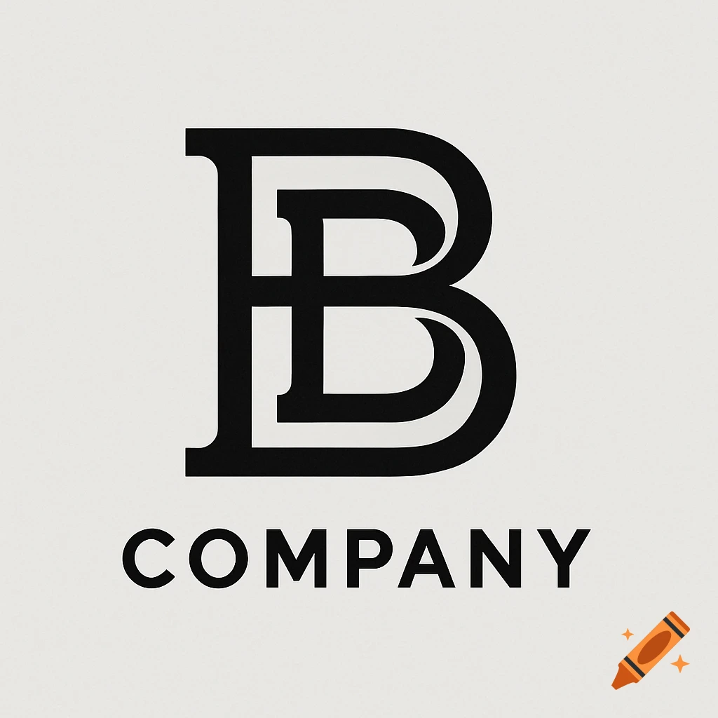 Black overlapping 'B' logo with 'COMPANY' text below. on Craiyon