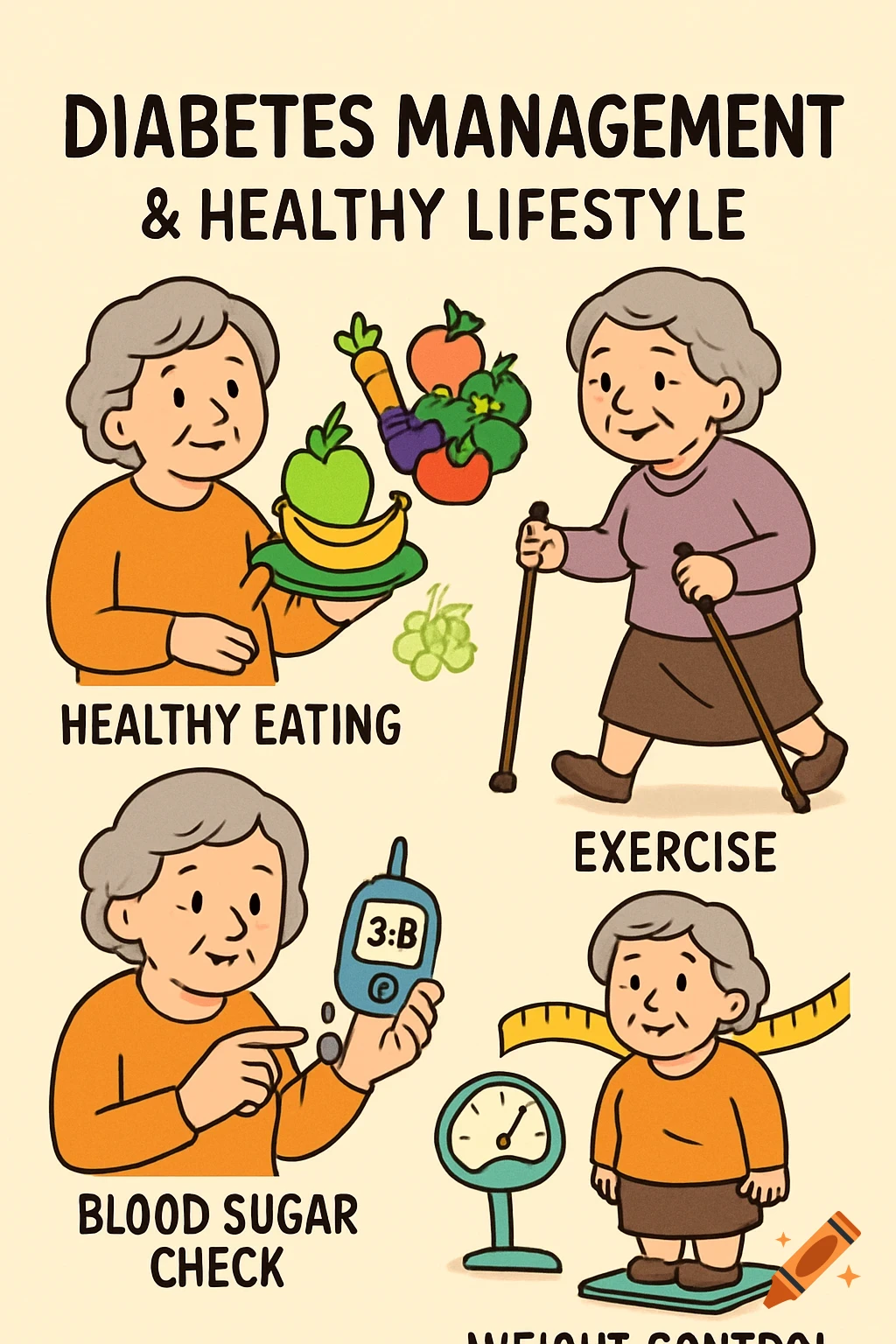 Diabetes Mellitus Cartoon