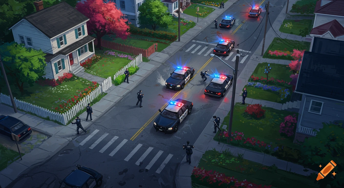 Police images created on Craiyon