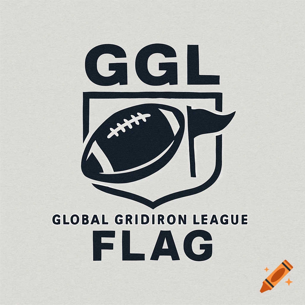 Logo for the Global Gridiron League (GGL) flag football team, featuring ...