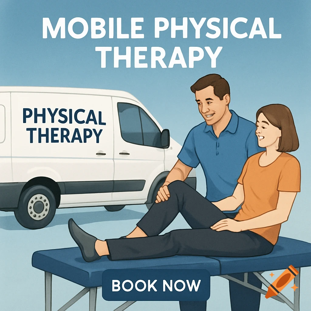 Illustration of a physical therapist treating a patient outdoors next ...