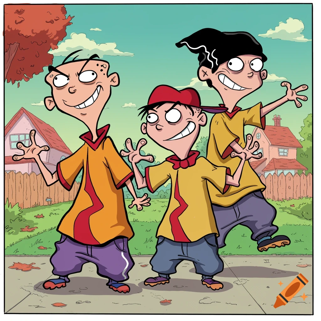 Cartoon of Ed, Edd (Double D), and Eddy from the show Ed, Edd n Eddy ...