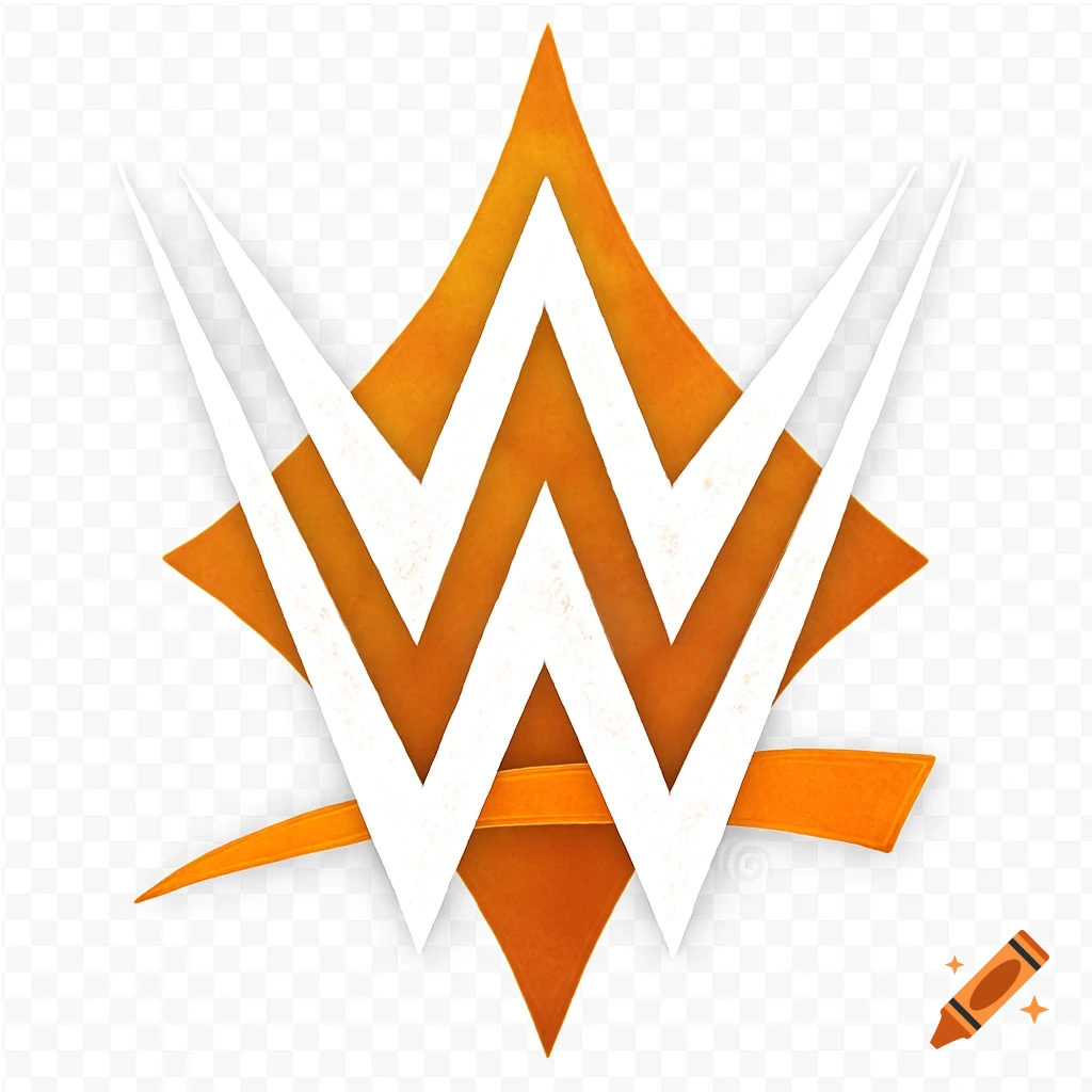 WWE logo styled as a Magic the Gathering mythic rare symbol. on Craiyon