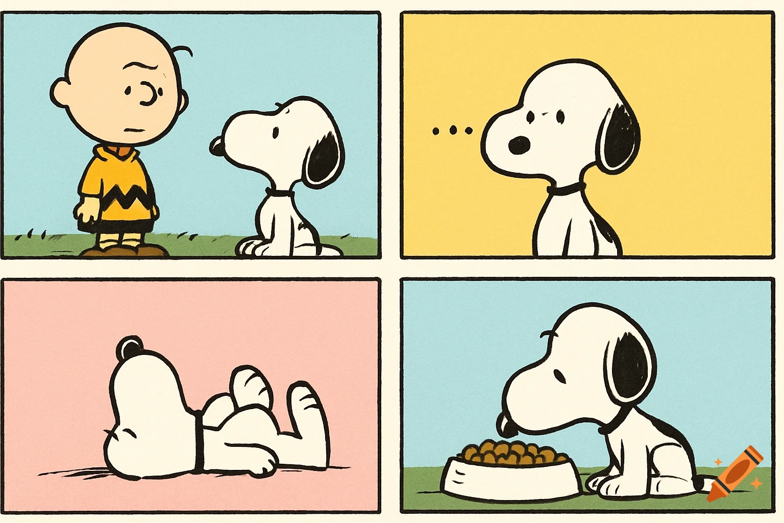 Peanuts images created on Craiyon