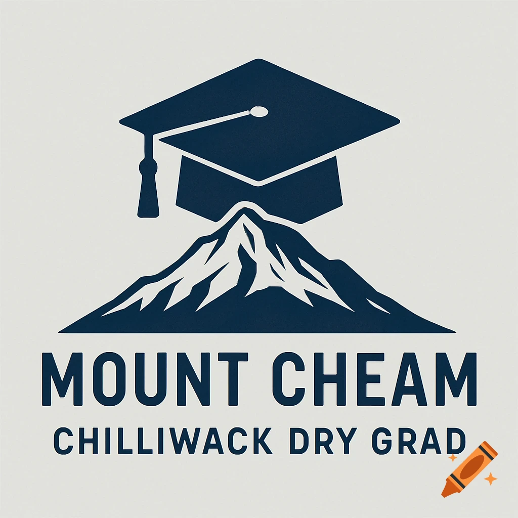 Logo featuring a mountain below a graduation cap, with text reading ...