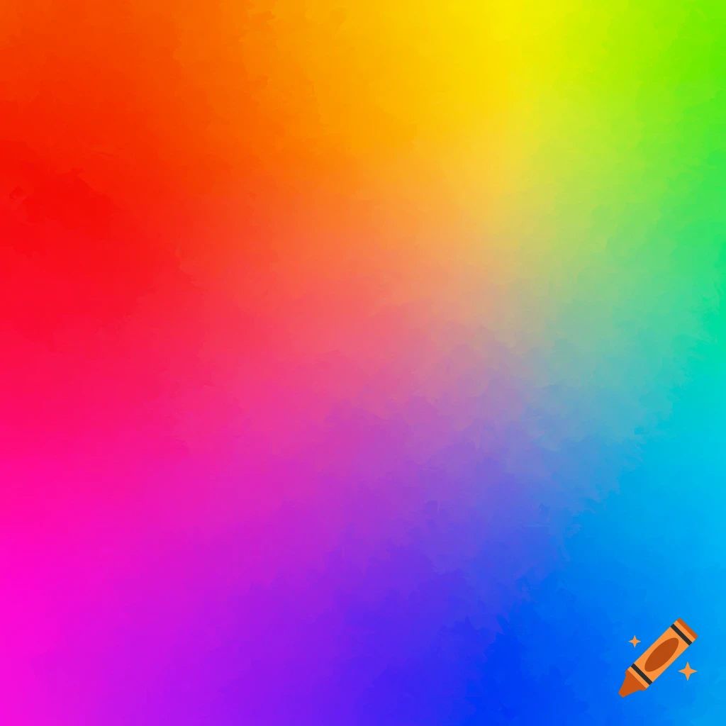 A vibrant rainbow color gradient from red to yellow to green to blue. on Craiyon