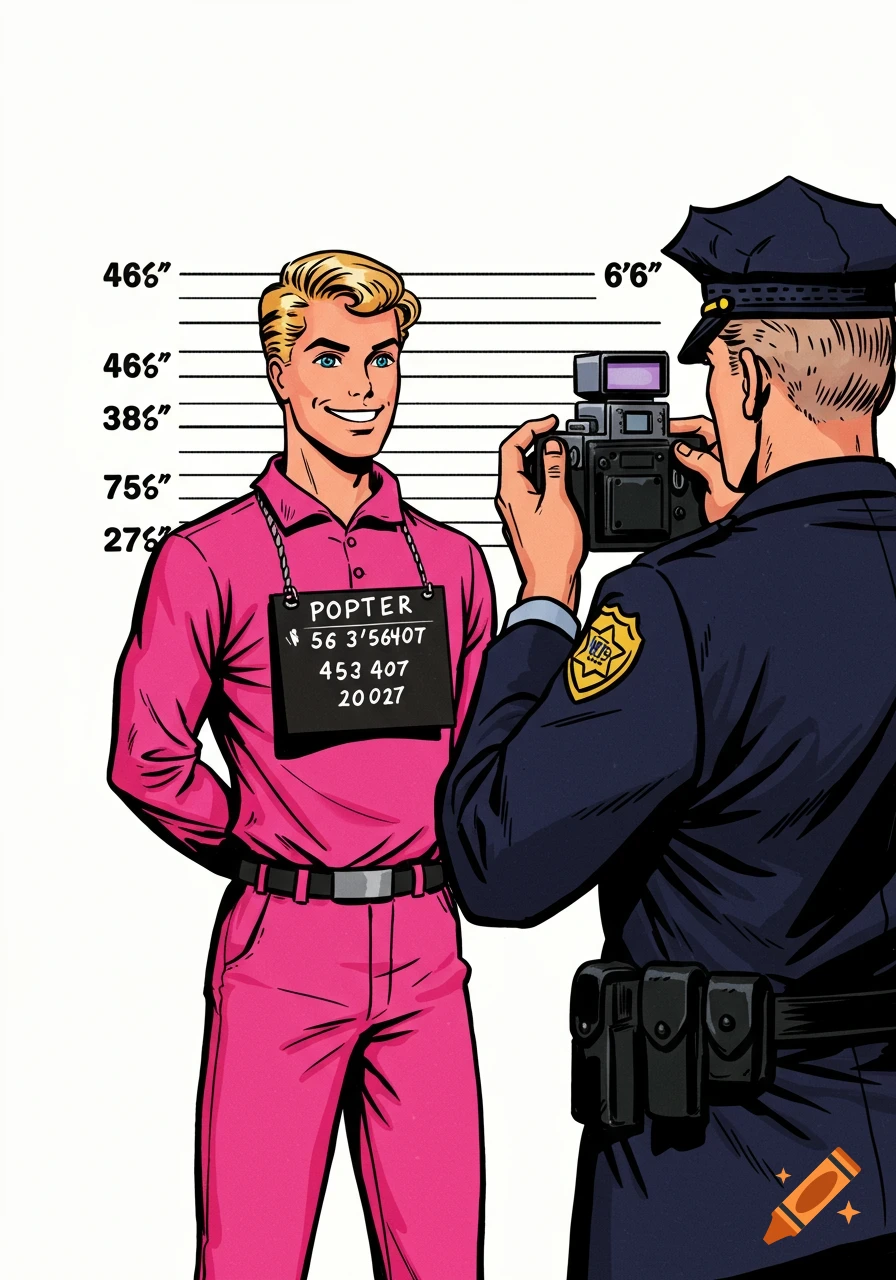 Illustration in comic book style of a person in a pink outfit getting a ...