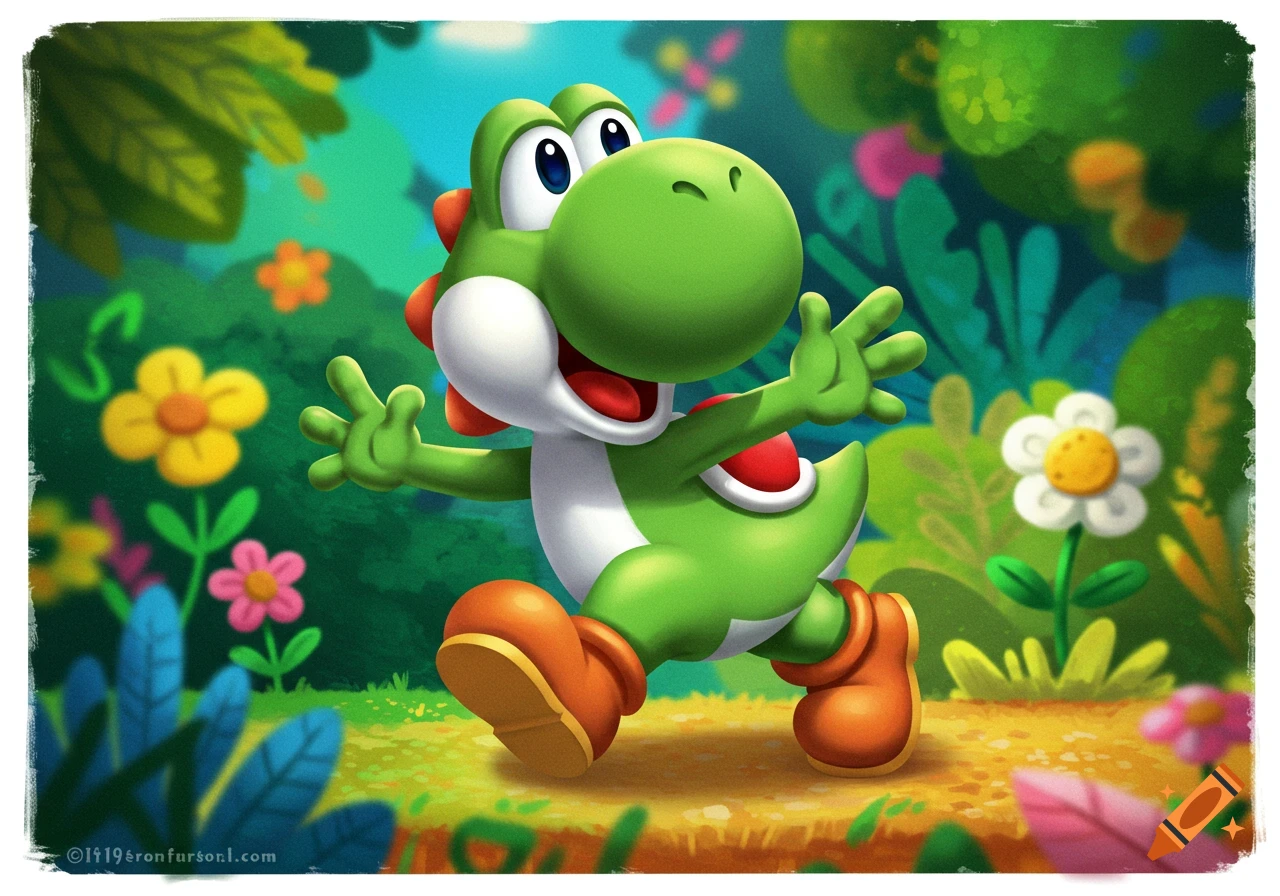 Yoshi images created on Craiyon