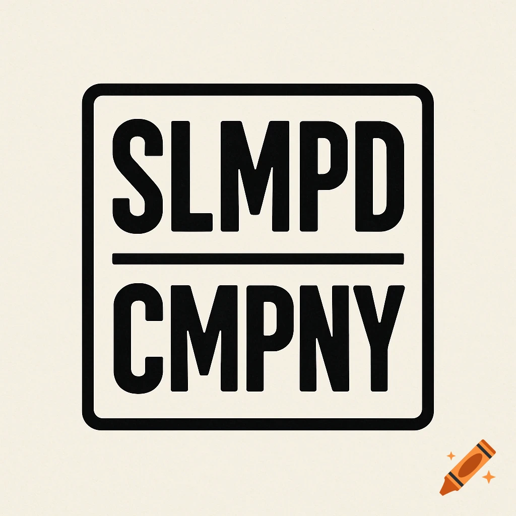 Black and white logo with the words SLMPD over CMPNY inside a rounded ...