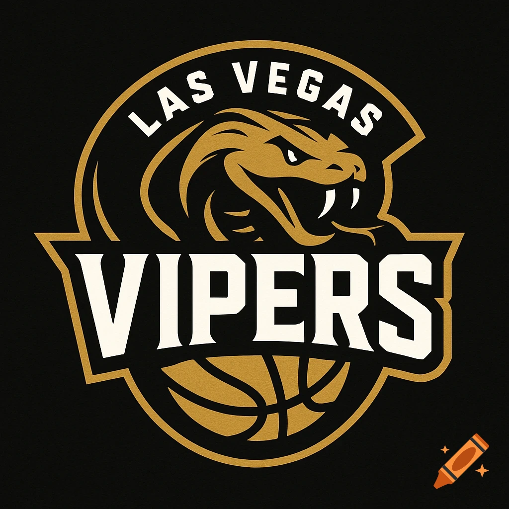 Logo for the Las Vegas Vipers basketball team featuring a snake head ...
