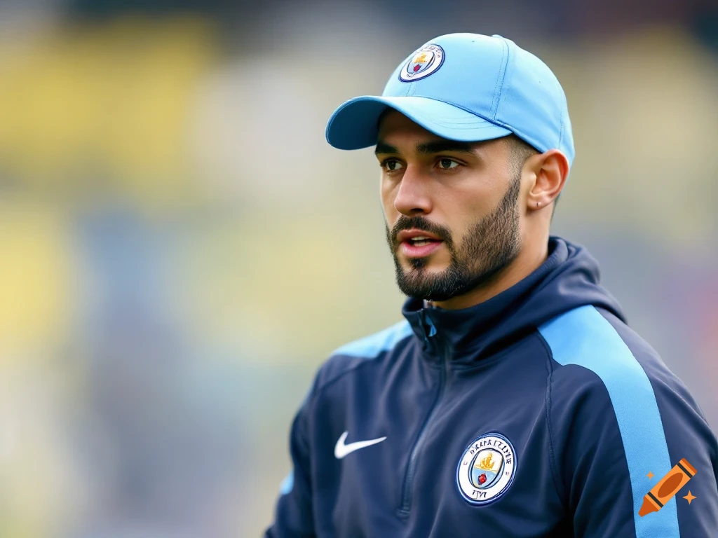 A man in a light blue cap and dark blue tracksuit. on Craiyon