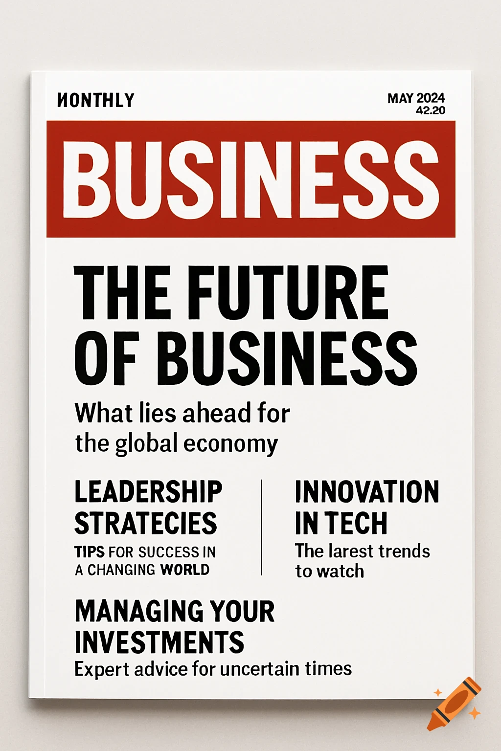 Cover of a business magazine with articles on leadership, tech, and ...