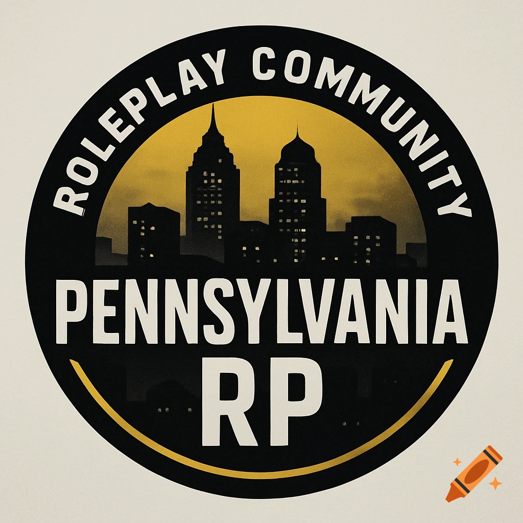 Circular logo with cityscape silhouette and text 'ROLEPLAY COMMUNITY ...