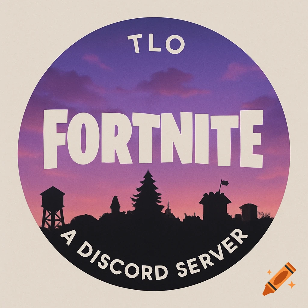 Circular icon with 'TLO', 'FORTNITE', and 'A DISCORD SERVER' text over ...