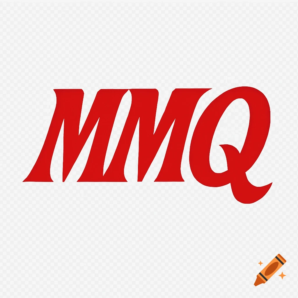 Red stylized logo with the letters MMQ on Craiyon