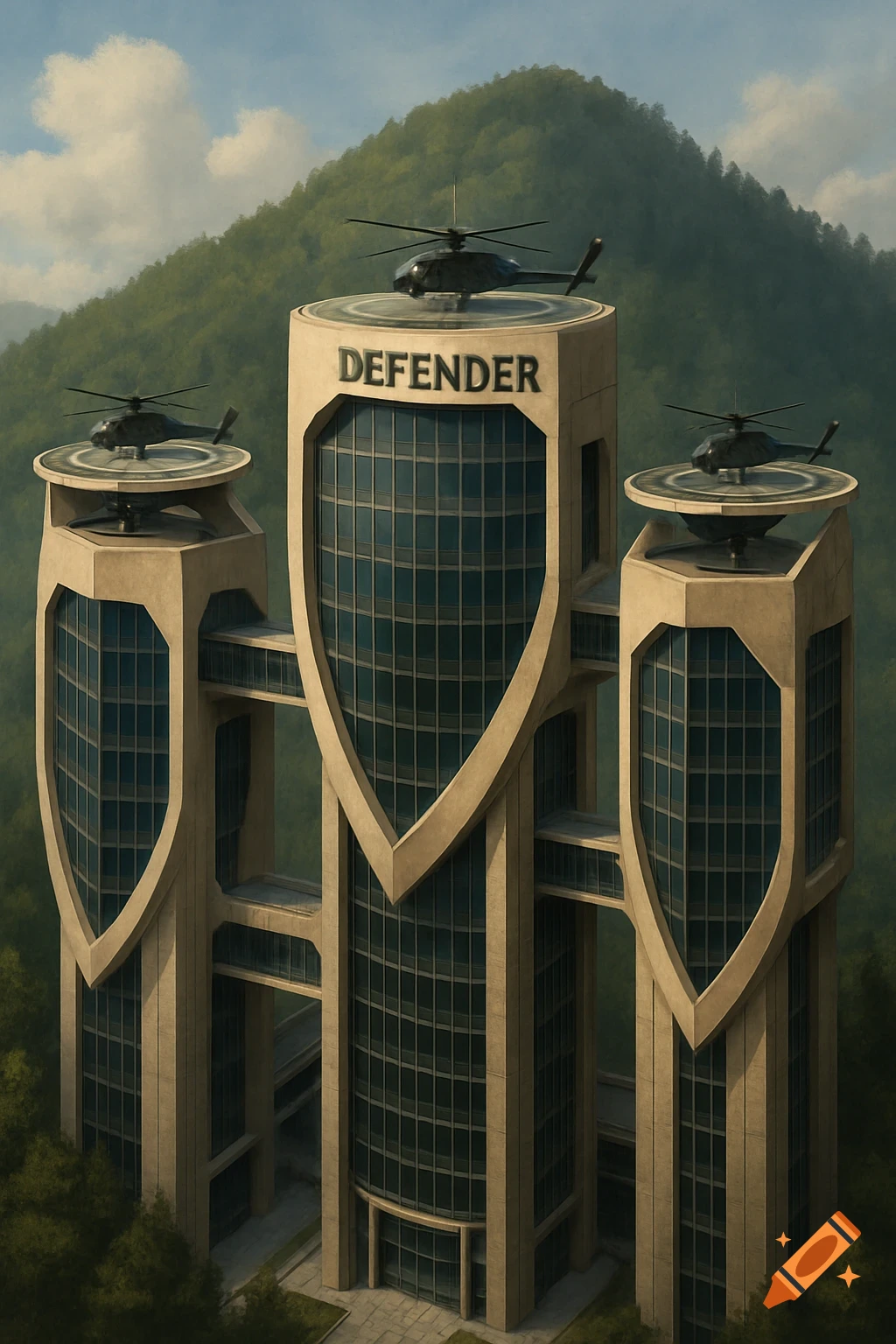 Buildings images created on Craiyon