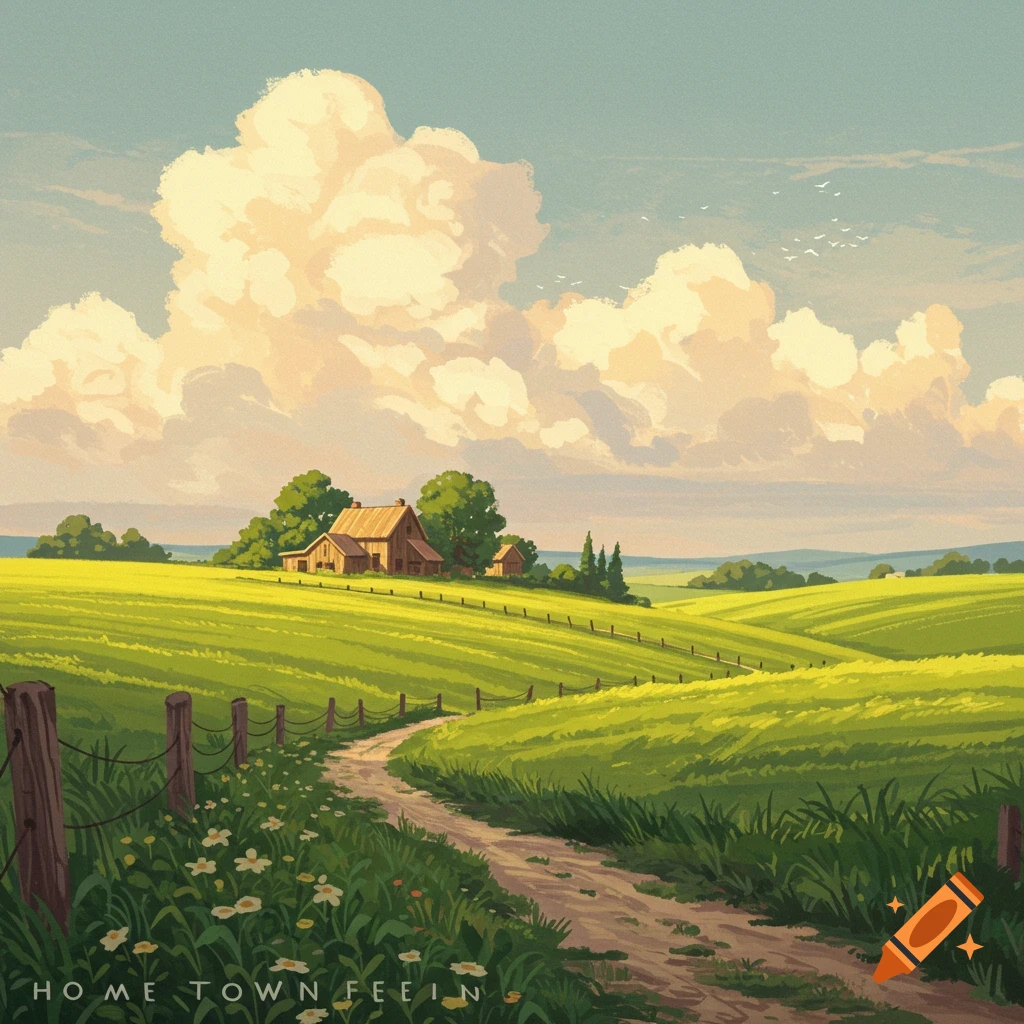 Countryside images created on Craiyon