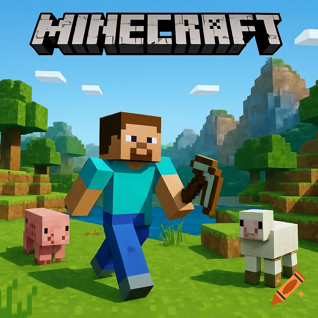 Minecraft Steve With Sheep