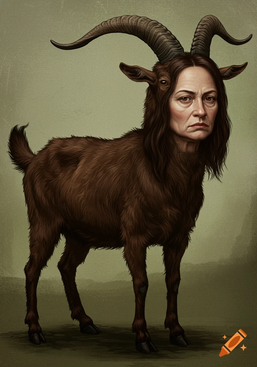 Goat Face Human Body