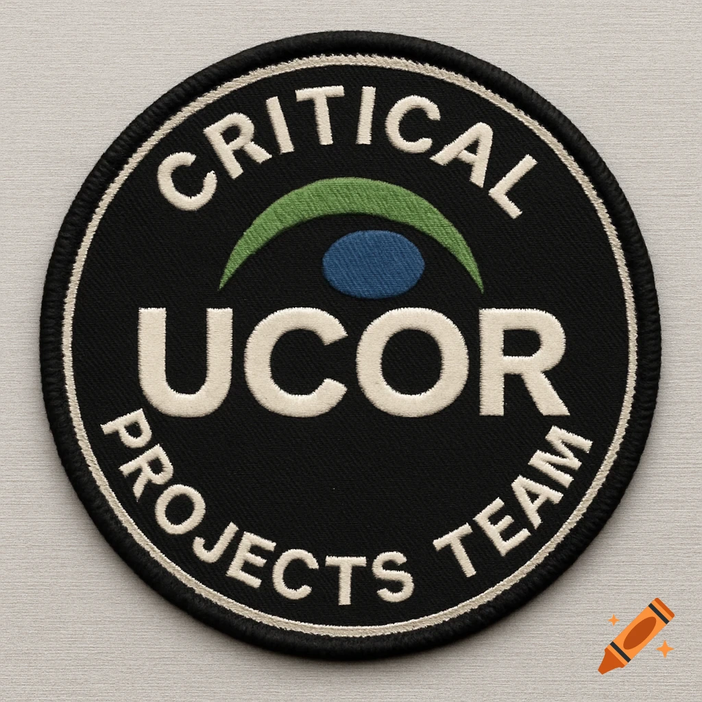 A circular embroidered patch with the text Critical UCOR Projects Team ...