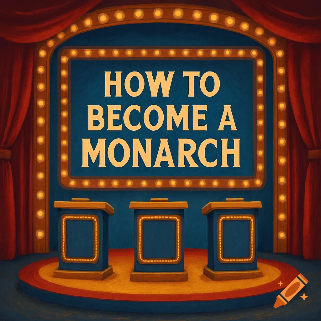 A game show stage with a large screen displaying 'HOW TO BECOME A ...