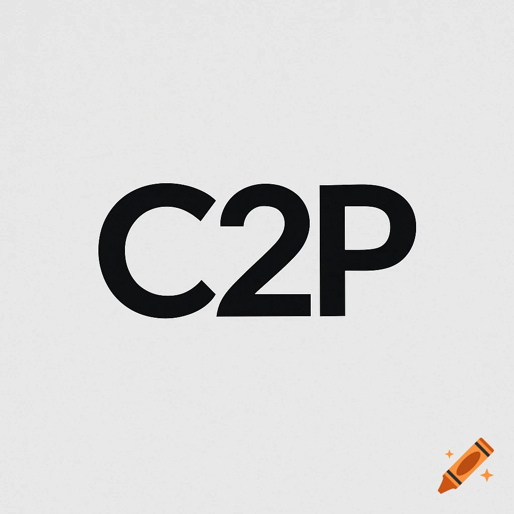 Black and white logo with C2P text on Craiyon