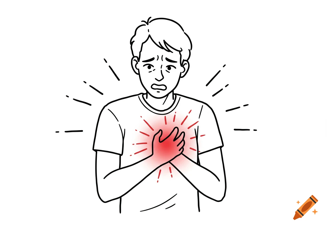 Chest Pain Cartoon