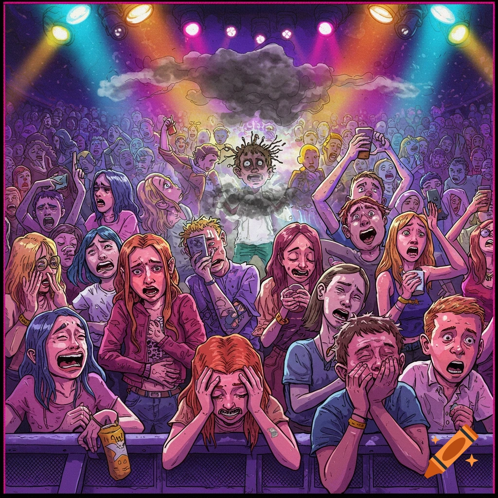 Cartoon Concert Crowd