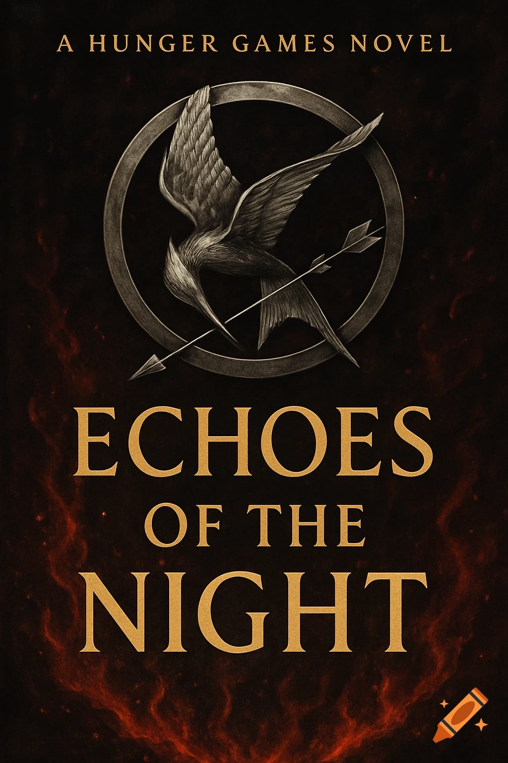 Book cover with the Hunger Games mockingjay symbol and 'Echoes of the ...