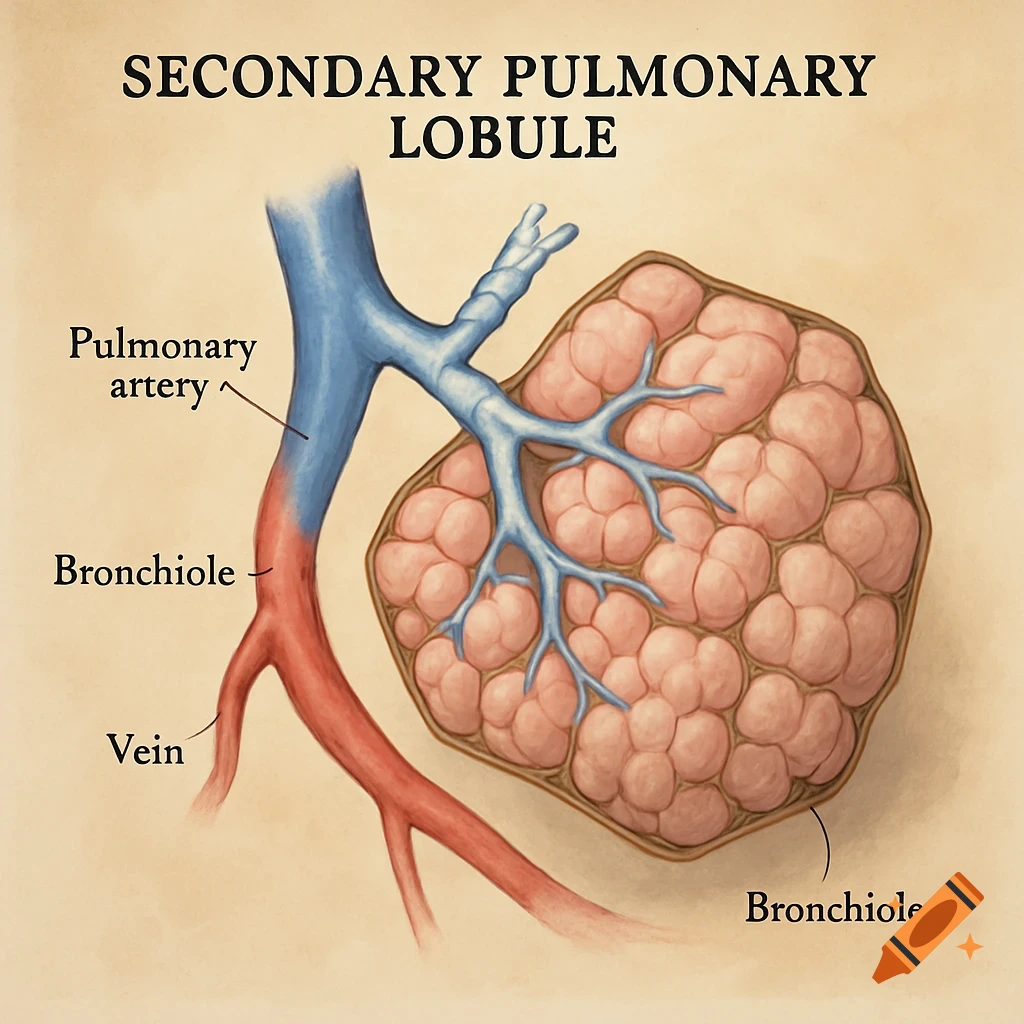 Secondary Pulmonary Lobule Anatomy