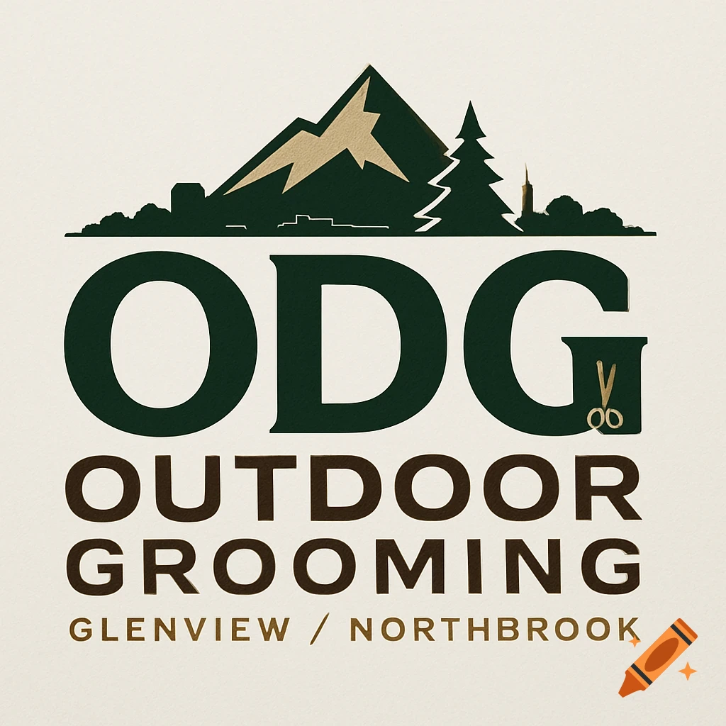 Logo with ODG, Outdoor Grooming, Glenview / Northbrook text, and ...