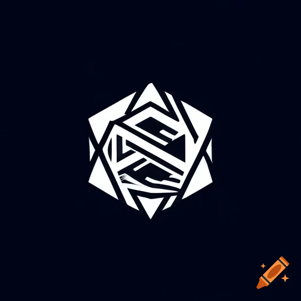 Abstract logo design with interlocking hexagons symbolizing blockchain ...