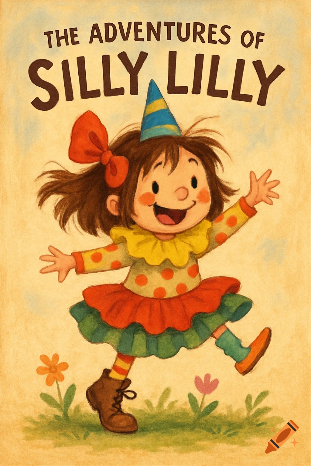 Illustration for a kids book cover titled The Adventures of Silly Lilly ...