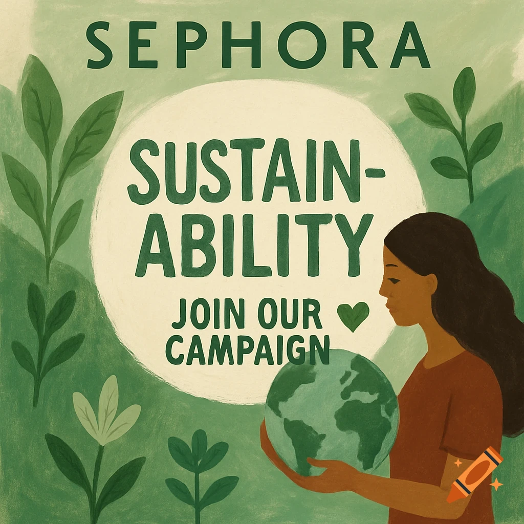 Illustration of a person holding the Earth, with plants and text ...