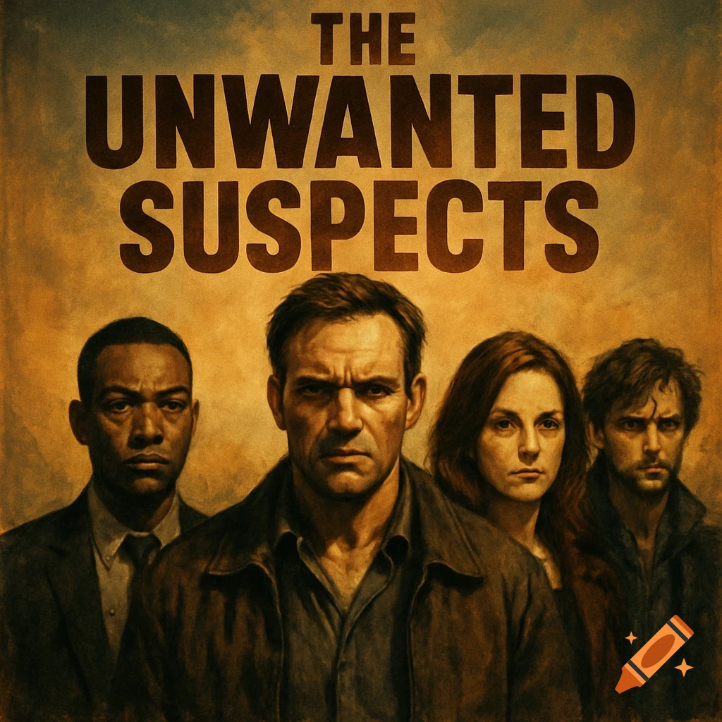 A dramatic movie poster for "The Unwanted Suspects" featuring four ...