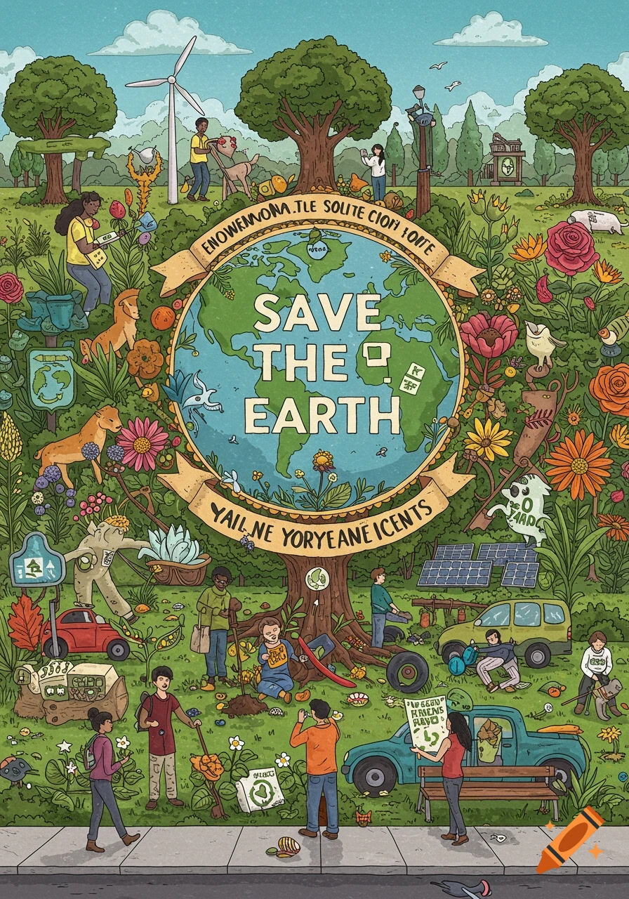 Environmentalism images created on Craiyon