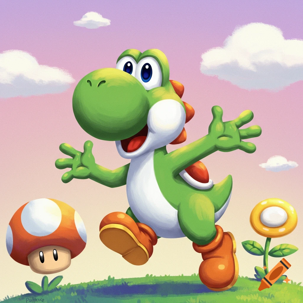 Yoshi images created on Craiyon